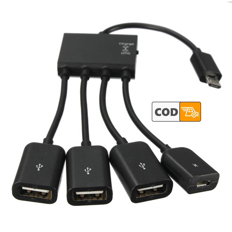 Jual Kabel Micro USB OTG Hub 4 in 1 Data Cable dan Charge Multifungsi ...