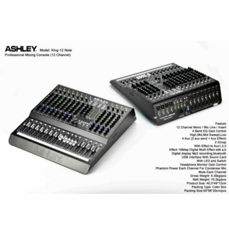 Jual Mixer Ashley King 12 Note King12 Note 12 Channel Ori | Shopee ...