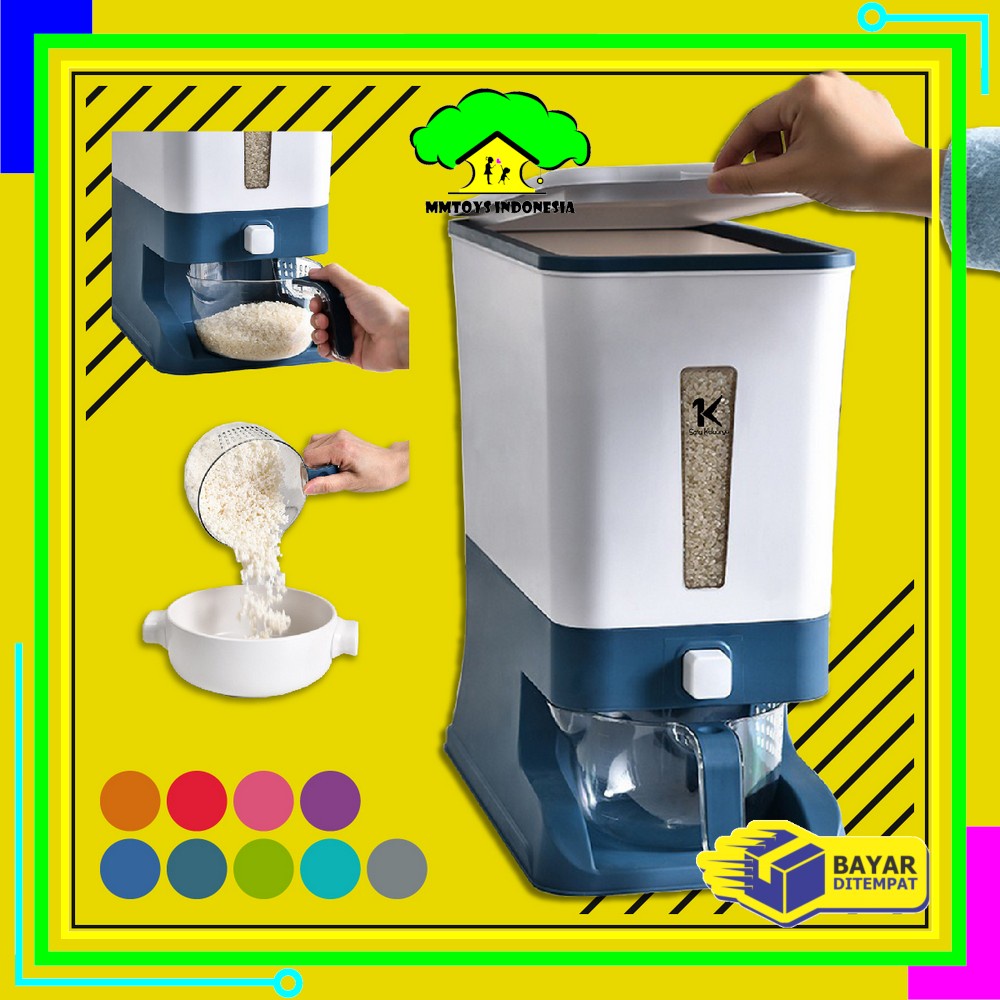 Jual MI-C203 Dispenser Beras 12KG Rice Box Tempat Penyimpanan Beras ...