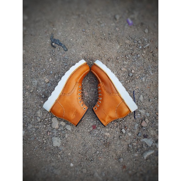 Jual Moc Toe Boots Model Redwing - Sepatu Moc Toe Boots Kulit Sapi Asli ...