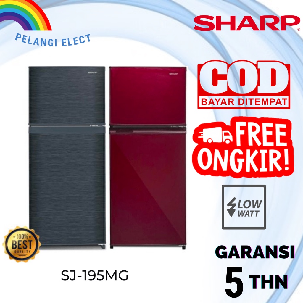Jual KULKAS 2 PINTU SHARP SJ 195 MD SR/SG GARANSI RESMI | Shopee Indonesia