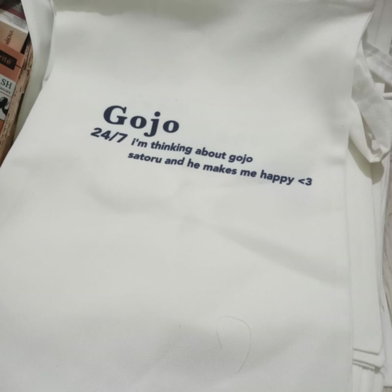 Jual TOTE BAG GOJO SATORU 24/7 LETTERS TOTEBAG JUJUTSU KAISEN | Shopee ...
