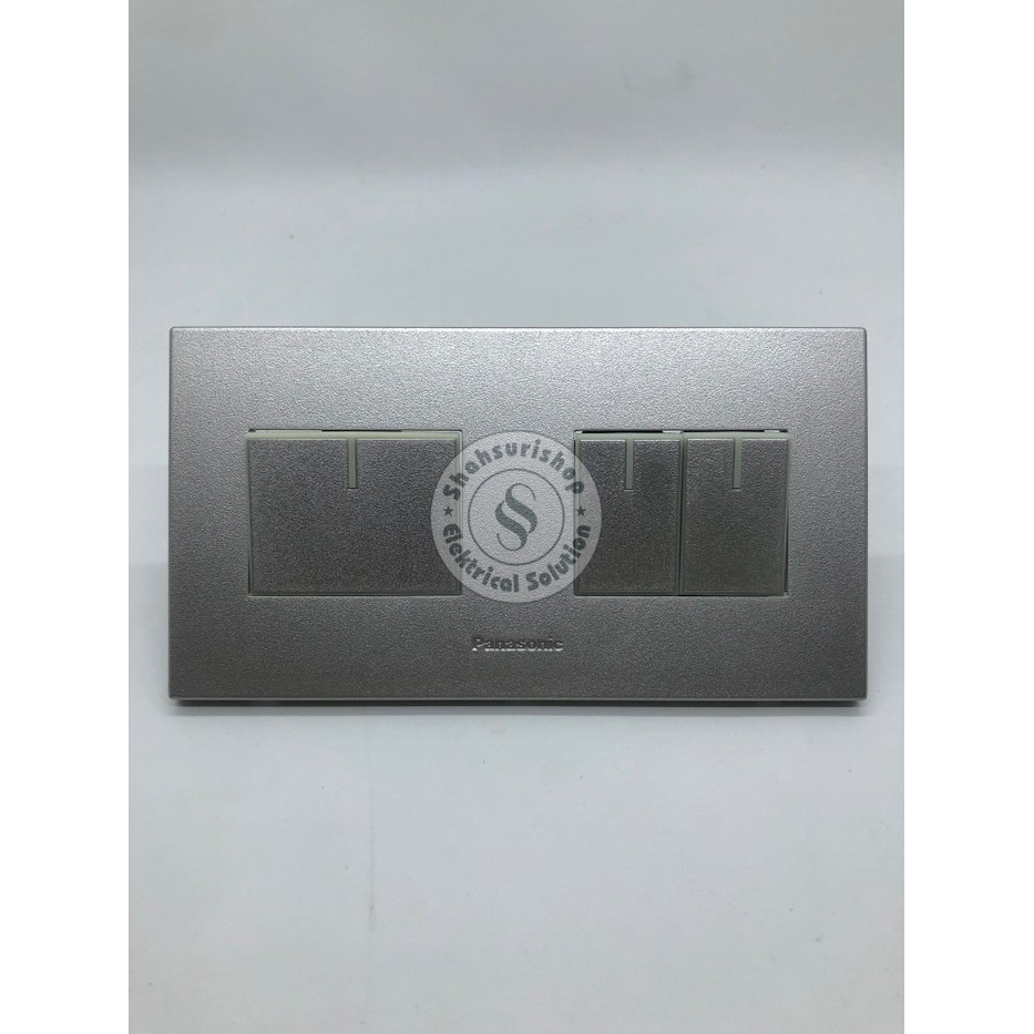 Jual SAKLAR TRIPLE ISI 3 PANASONIC 2 GANG SILVER | Shopee Indonesia