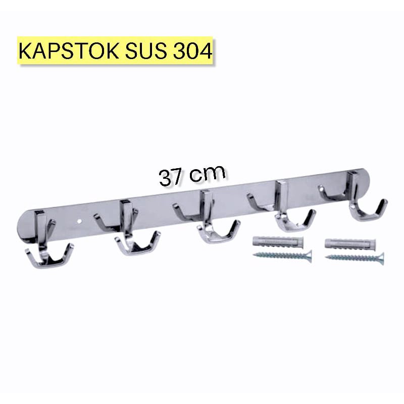 Jual Kapstok Gantungan Baju 5 Kait Stainless Tebal Anti Karat Capstok Stainless 37 Cm Murah ...