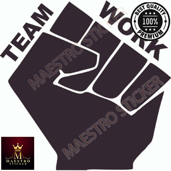 Jual M.STICKER Stiker Team Work Tangan Wall Sticker Kaca Dingding Rumah ...
