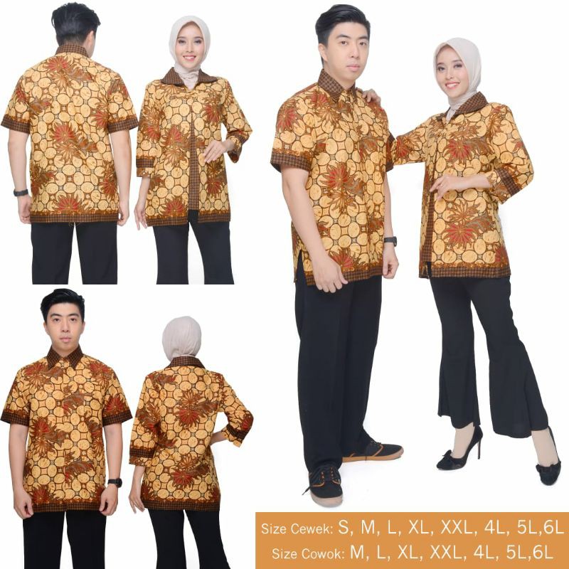 Jual BAJU BATIK COUPLE ATASAN DEWASA - Dewi Kencana ( model kemeja ...