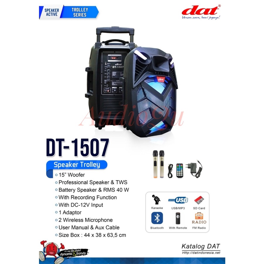 Jual SPEAKER PORTABLE WIRELESS DAT DT 1507 / DT1507 BLUETTOH USB ...