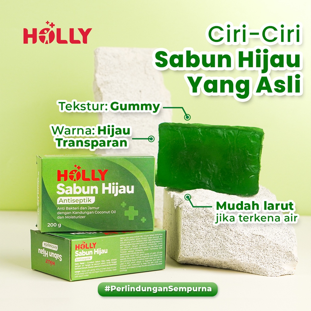 Jual Holly Sabun Hijau Antiseptik Anti Bakteri & Jamur 200gr | Shopee ...