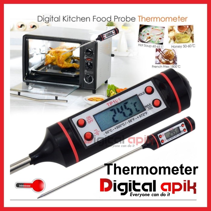Jual Digital Thermometer Masak Makanan Suhu Air Masakan Termometer ...