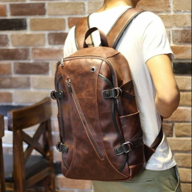 Jual Tas Ransel Kulit Sapi Asli Crazy Horse Laptop Backpack Leather ...