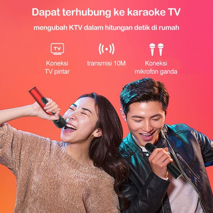 Jual Mic Karaoke M6 Wireless Bluetooth Karaoke Player Smule Microphone ...