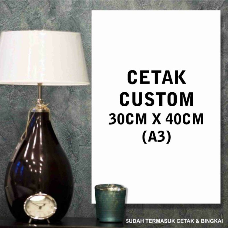 Jual Cetak Pajangan Dinding Poster Kayu Foto/ Gambar Custom ukuran 30cm ...
