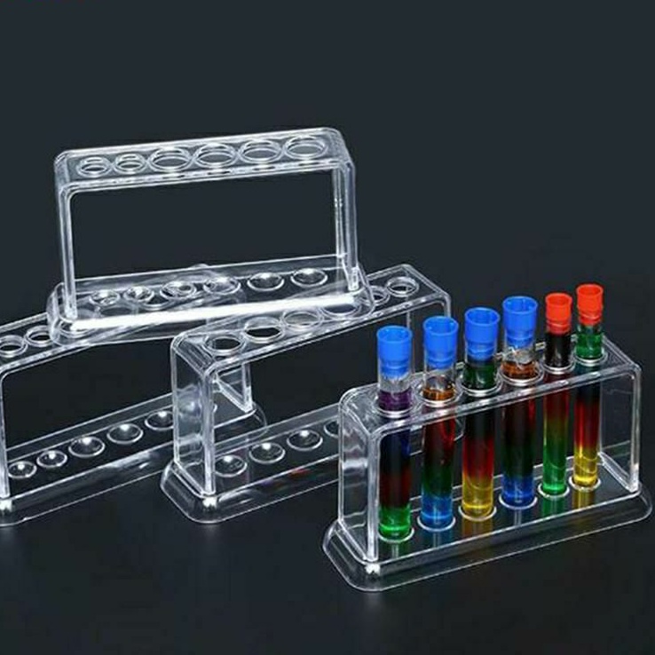 Jual Rak Stand Tabung Reaksi 6 Lubang Bahan Plastik Bening Untuk ...