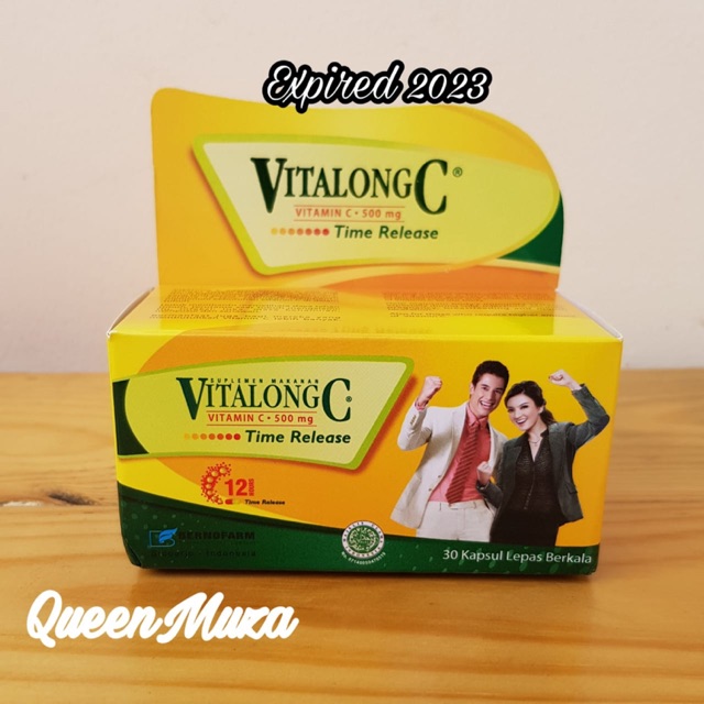 Jual Vitalong C 30 kapsul Botol Vitamin C 500 mg | Shopee Indonesia