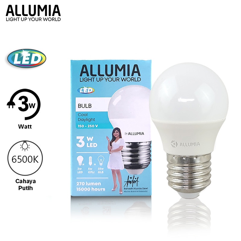 Jual Lampu Bohlam LED Bulb 6500k Putih (Cool White) Allumia | Shopee ...