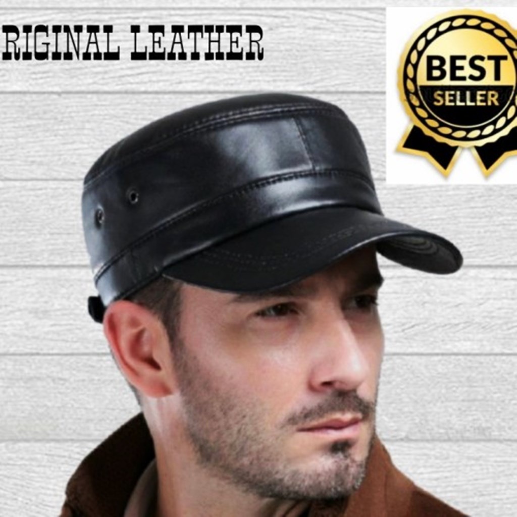 Jual TOPI KULIT PRIA ASLI MODEL KOMANDAN/TOPI KULIT KOMANDO | Shopee ...