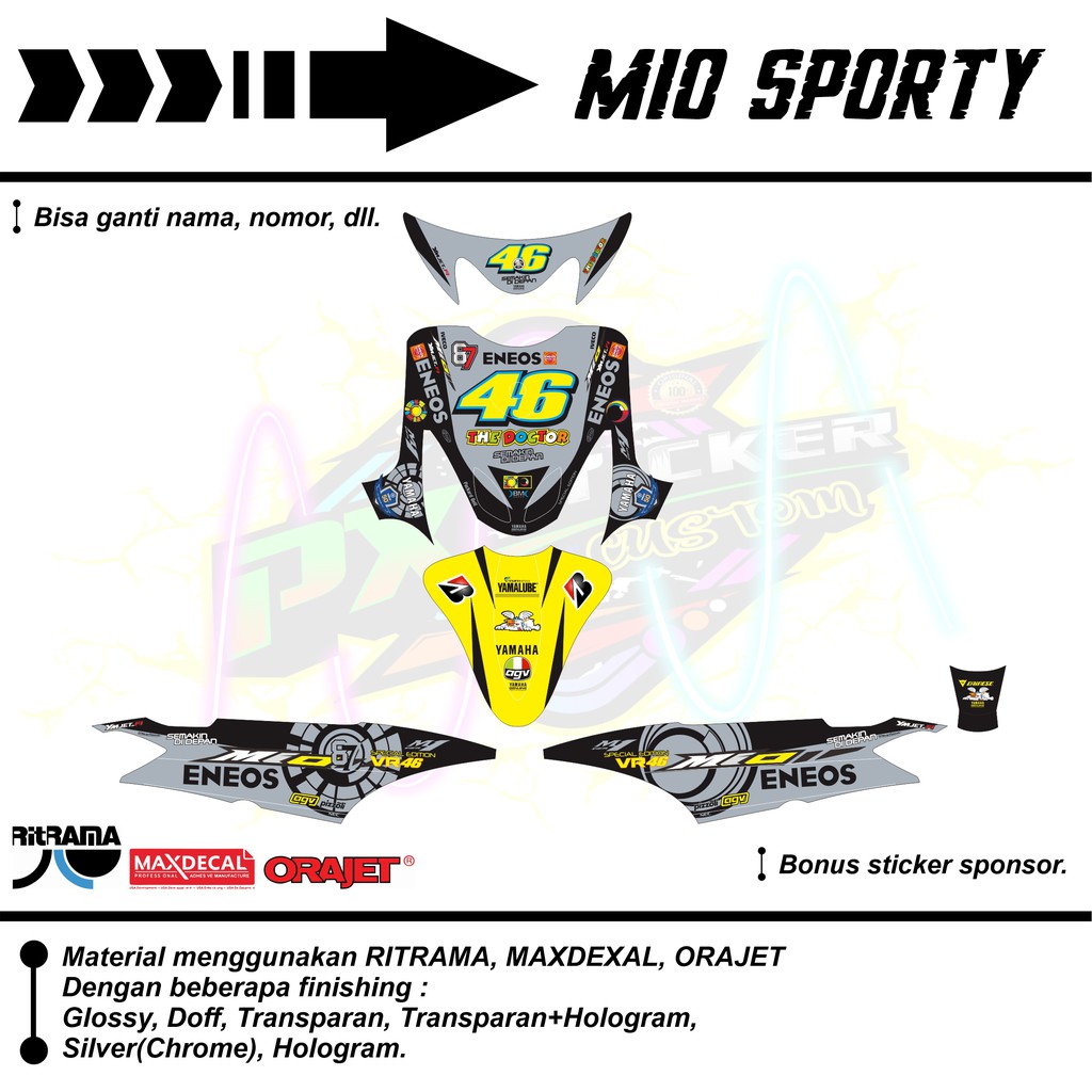 Jual DECAL CUSTOM FULL BODY MIO SPORTY | Shopee Indonesia