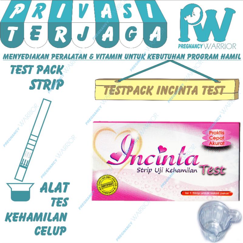 Jual testpack / test pack / tespek tes kehamilan merek INCINTA + bonus ...