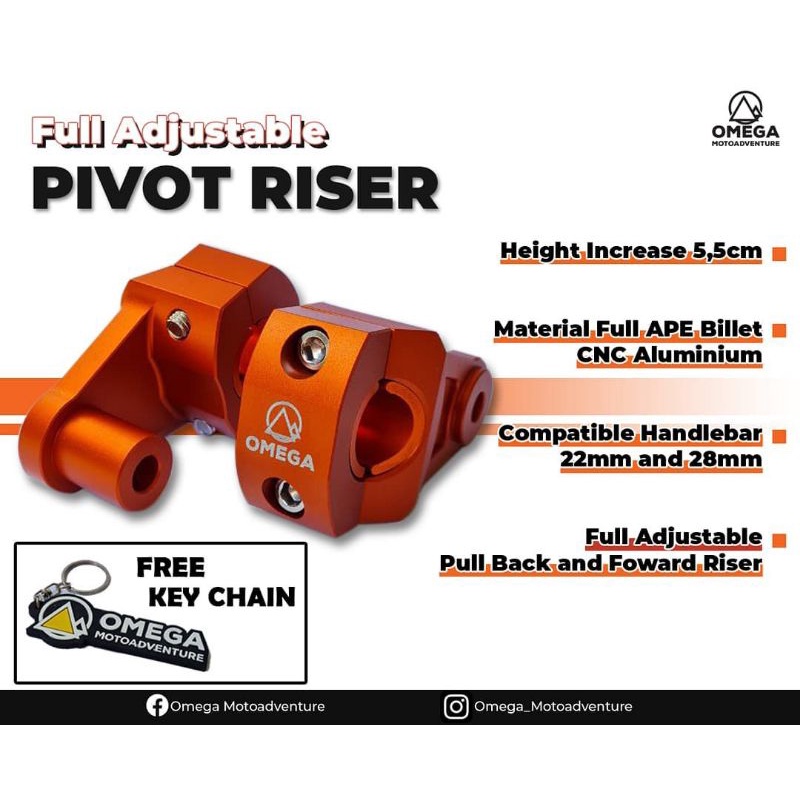 Jual Omega Pivot Raiser ORI Adjustable BMW GS Versys | Shopee Indonesia