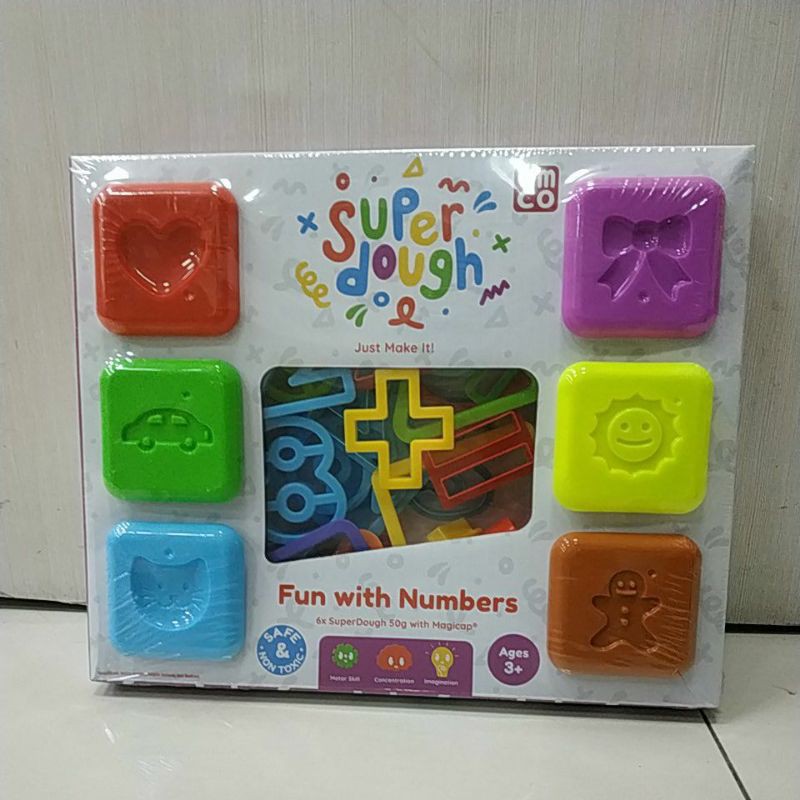 Jual Emco Super Dough Fun with Alphabets and Numbers Cetakan Playdoh Huruf dan Angka Superdough ...