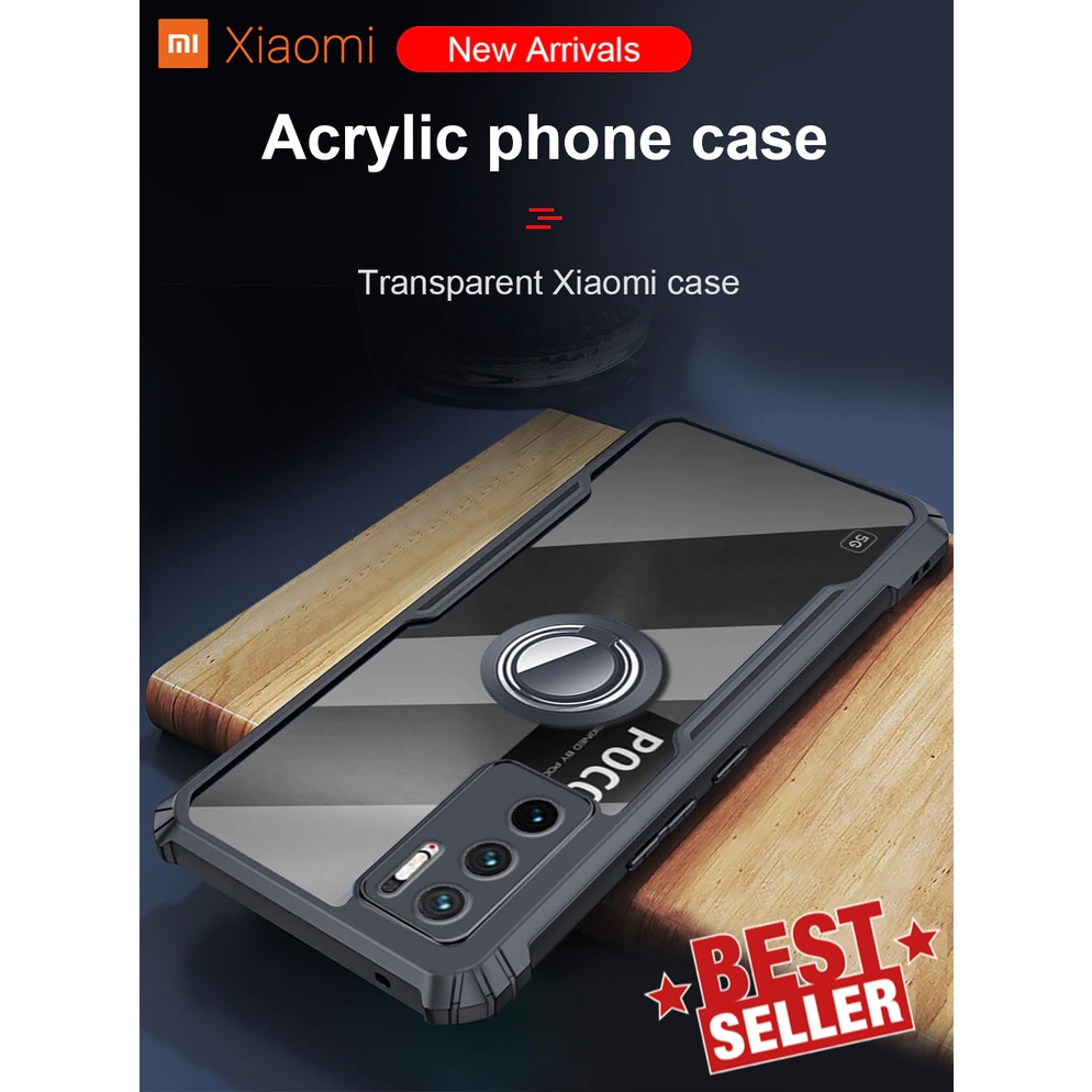 Jual Case Xiaomi POCO M3 PRO 5G Ring Standing BLADE Transparan CLEAR ...