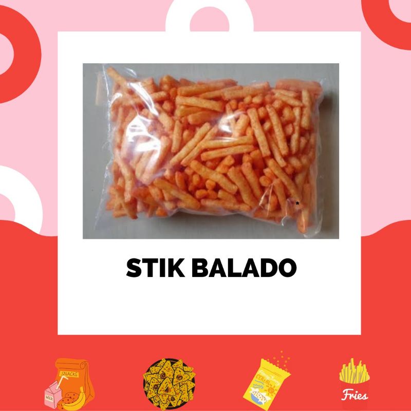 Jual Stick Balado - Snack chiki - Snack cemilan Jajan Kiloan | Shopee ...