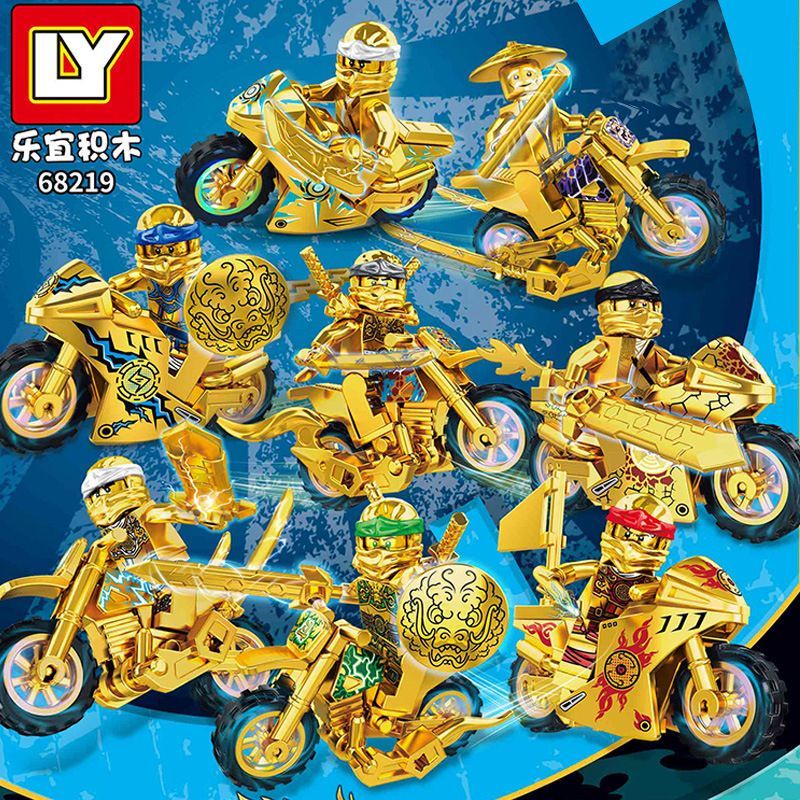 Jual mainan ninjago motor LY68219 ninja kendaraan gold golden ninja ...