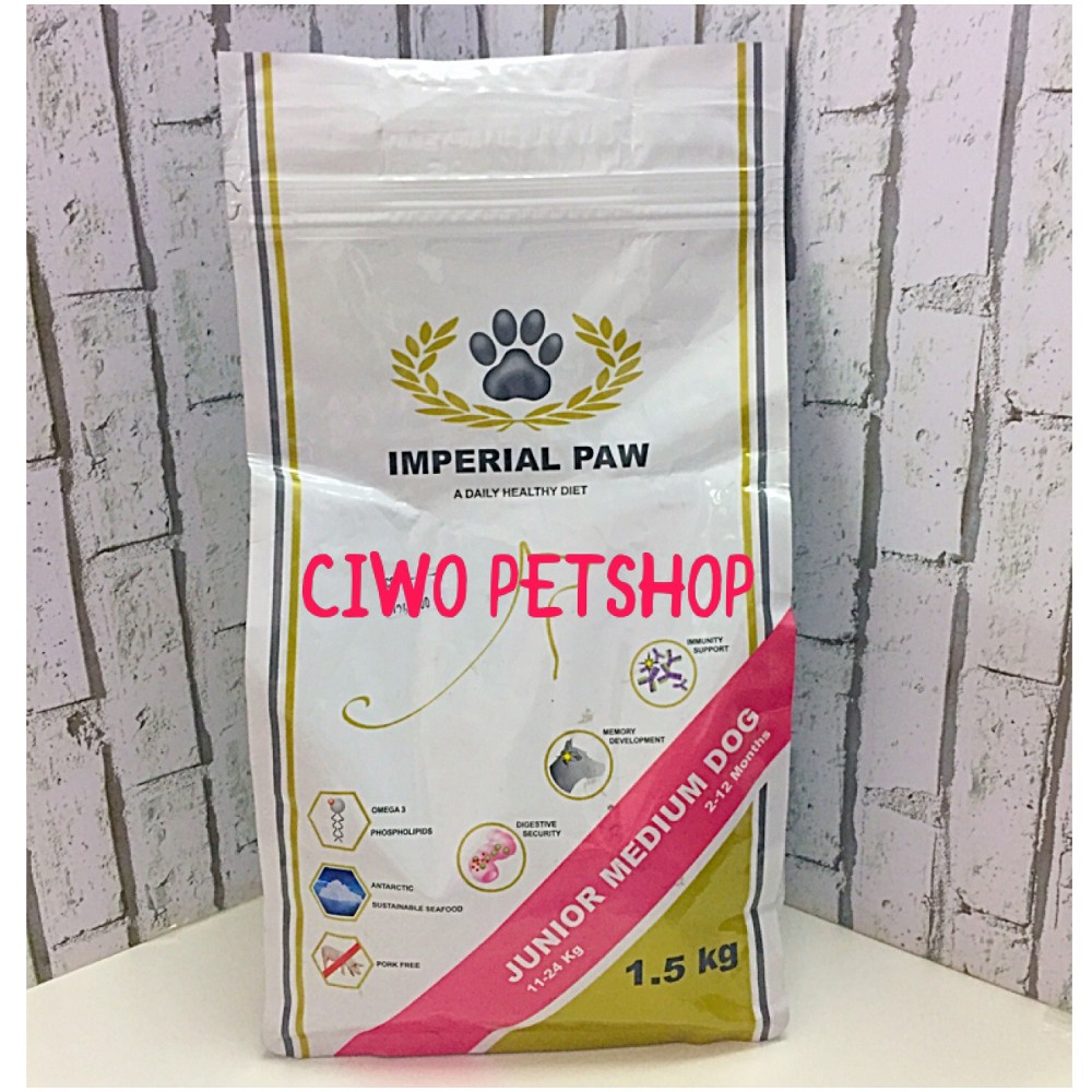 Jual IMPERIAL PAW JUNIOR MEDIUM DOG 1.5 KG | Shopee Indonesia