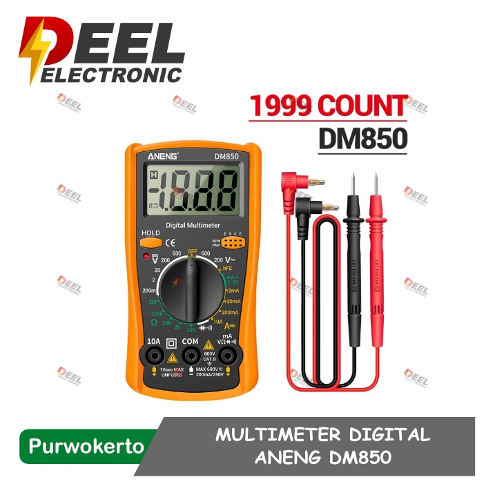 Jual MULTIMETER DIGITAL ANENG DM850 MULTITESTER AVOMETER DIGITAL YELLOW ...