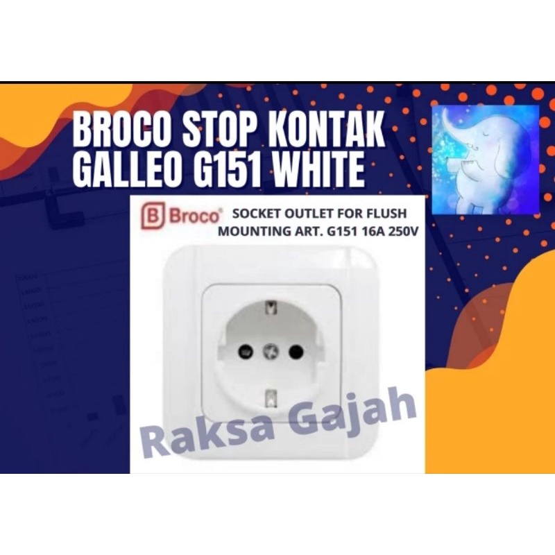 Jual BROCO Stop Kontak Galleo G151 | Shopee Indonesia