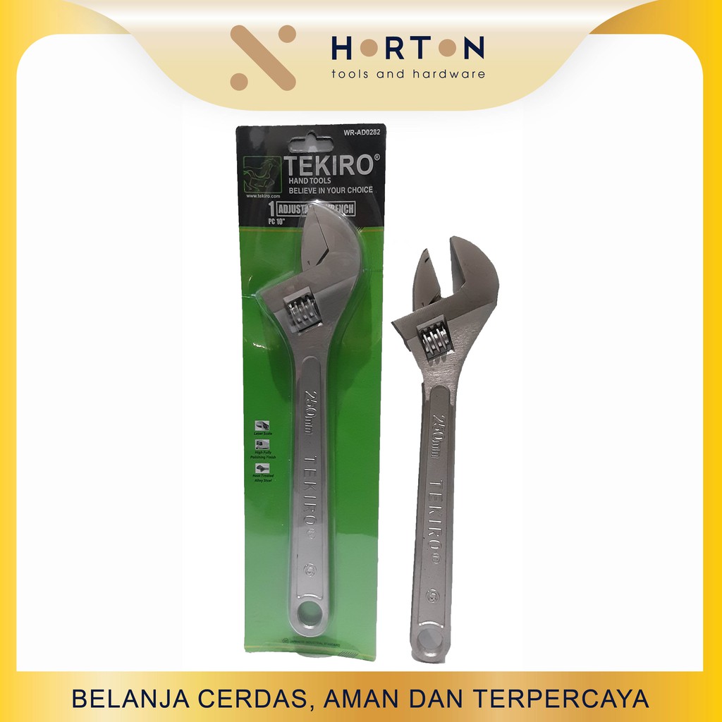 Jual TEKIRO KUNCI INGGRIS 10 INCH ( Chrome ) | Shopee Indonesia