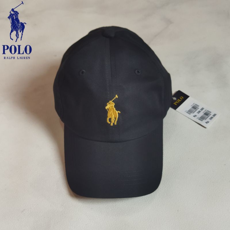 Jual caps/topi Polo Ralph Lauren - hitam logo gold - original BNWT ...