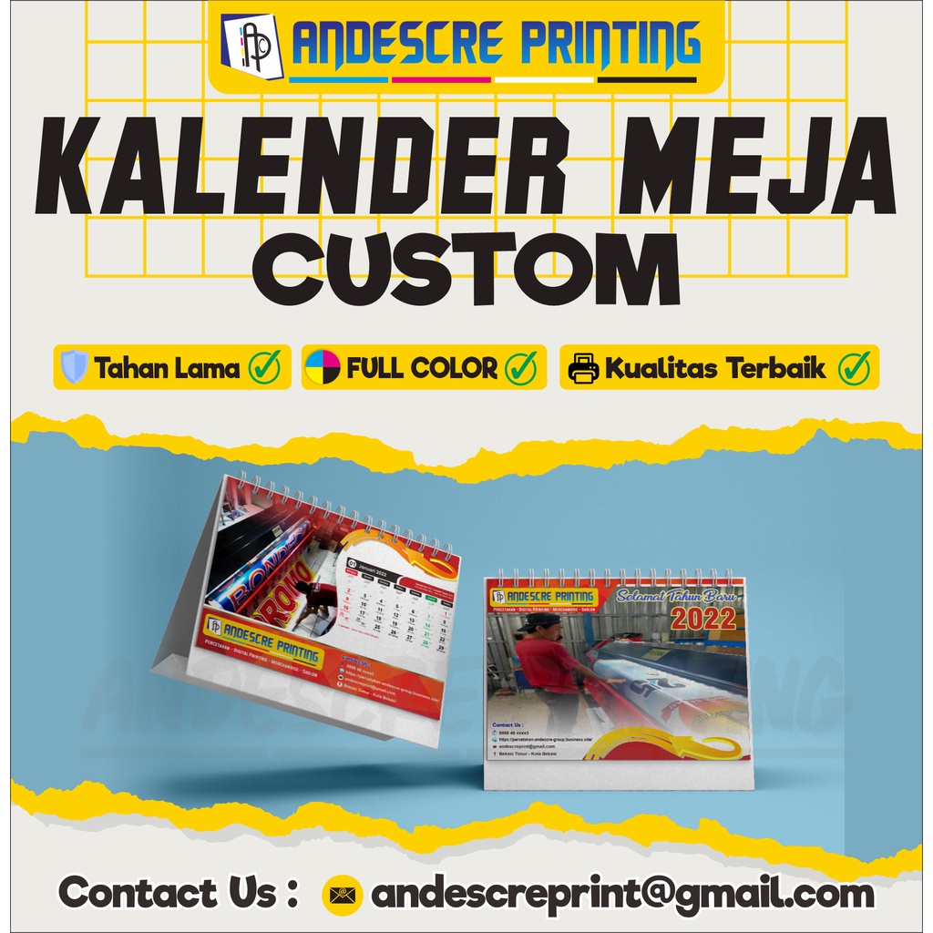 Jual Kalender Meja / Duduk Landscape & Potrait Model Custom Sesuka Hati ...
