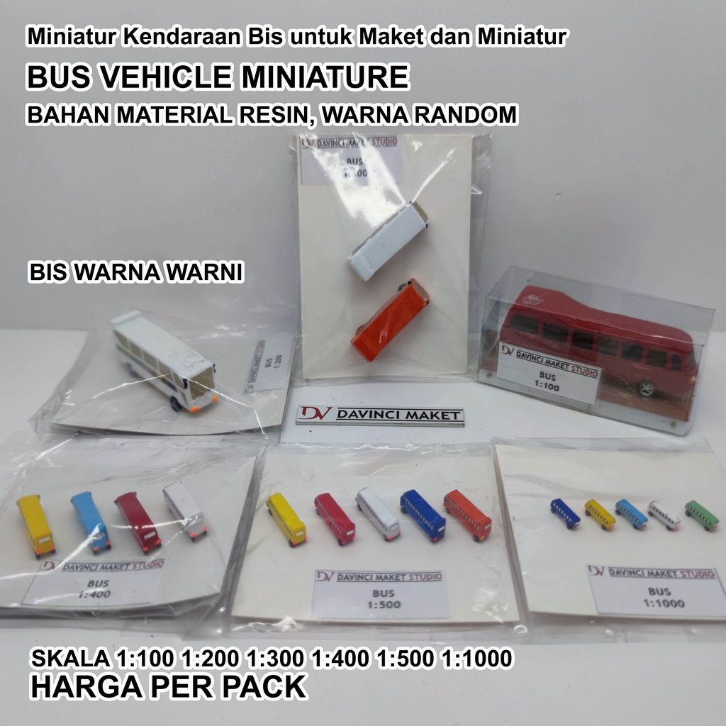 Jual (Pack) Miniatur Kendaraan Bis Pariwisata Maket Diorama - Bus ...