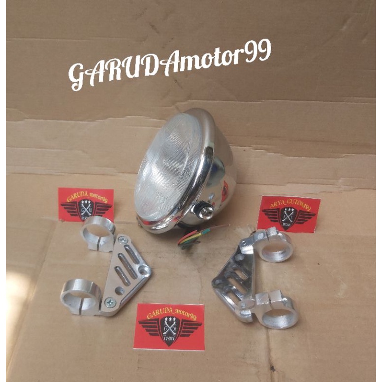 Jual LAMPU DEPAN HD JUTE AUTOPAL PESEK 5,7 LED INC SET BREKET LAMPU ...