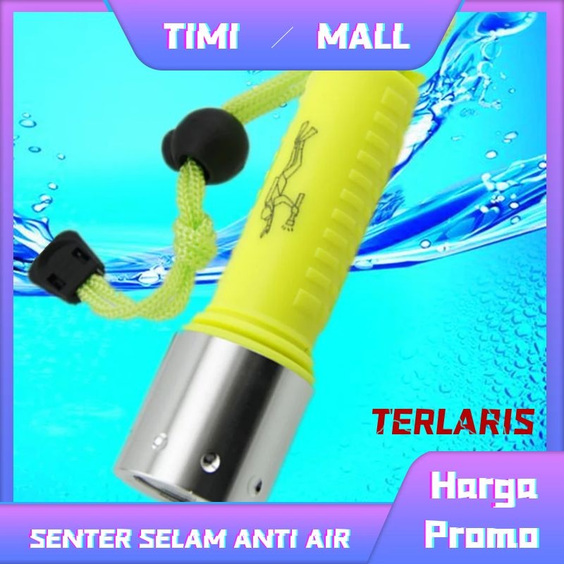 Jual ️TIMIMALL ️ SENTER SELAM ANTI AIR NYELAM LIGHT DIVING FLASHLIGHT CREE 3W LED | Shopee Indonesia