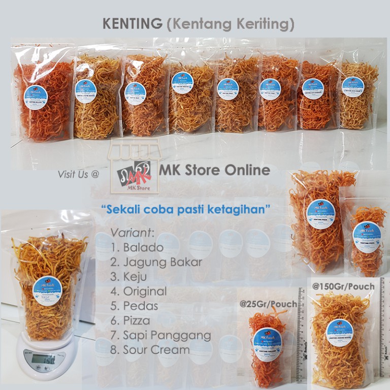 Jual Snack Kenting (Kentang Keriting)/Mustofa @25 Gr/Pouch Ready Stock ...