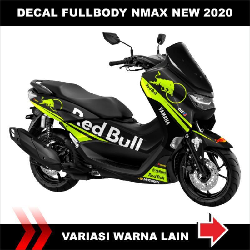 Jual decal nmax new full body variasi stiker Red bull warna pilihan ...