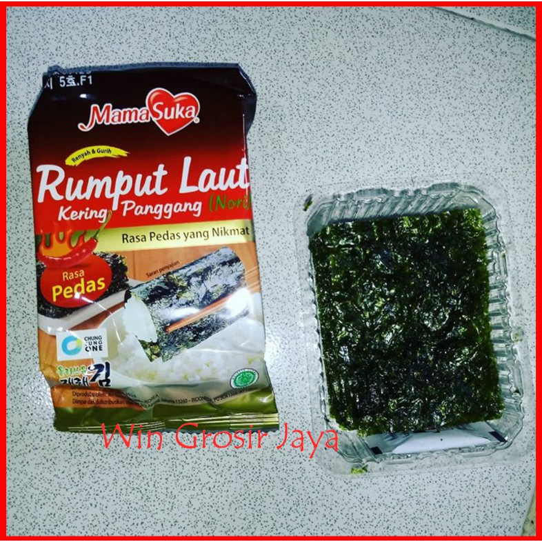 Jual Cemilan Instant / Mama Suka Rumput Laut / Panggang Nori Rasa Pedas ...
