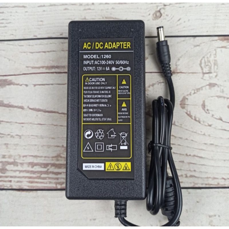 Jual Power Supply Adaptor 12V 6A CCTV Monitor LED CZE-7C ST-7C ST-15B ...
