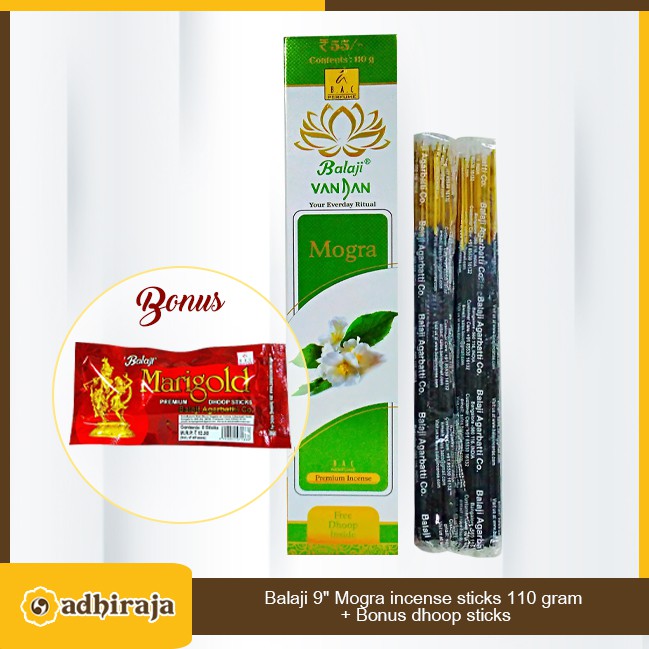 Jual Dupa Hio Wangi India Balaji Premium Mogra 9" 110 gr + Dhoop stick ...