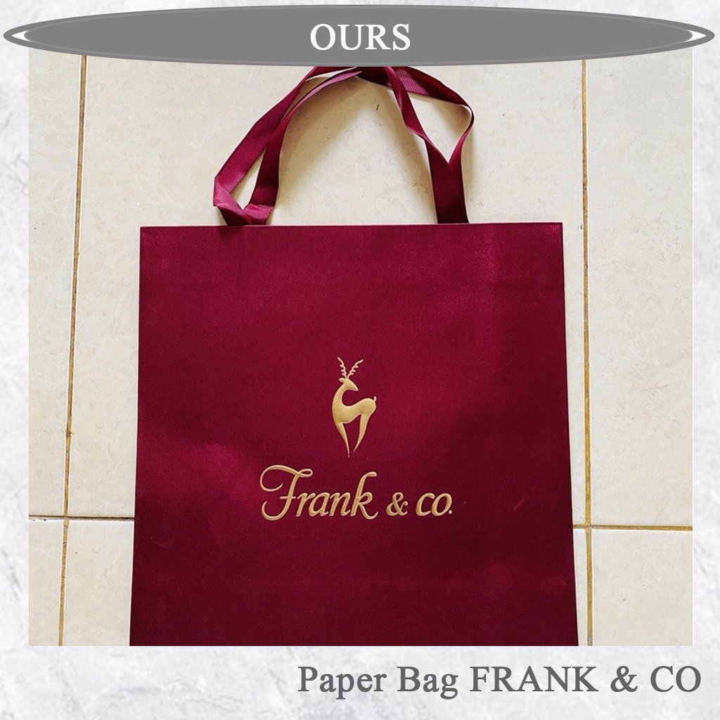 Jual PAPER BAG FRANK N CO UKURAN LARGE BESAR SATIN MERAH MAROON ...
