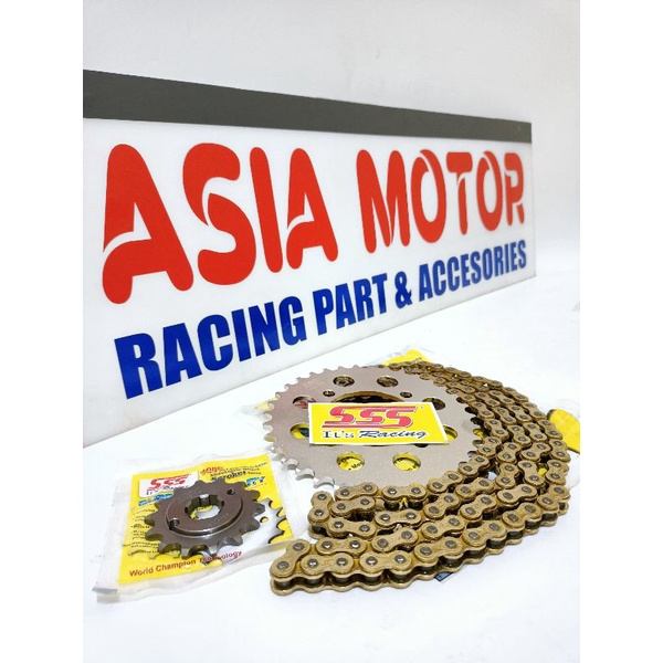 Jual Gearset Gir Gear Set SSS 415 Rantai Gold Honda Sonic 150R/Cbr 150R/Supra GTR150/Cb/Verza ...