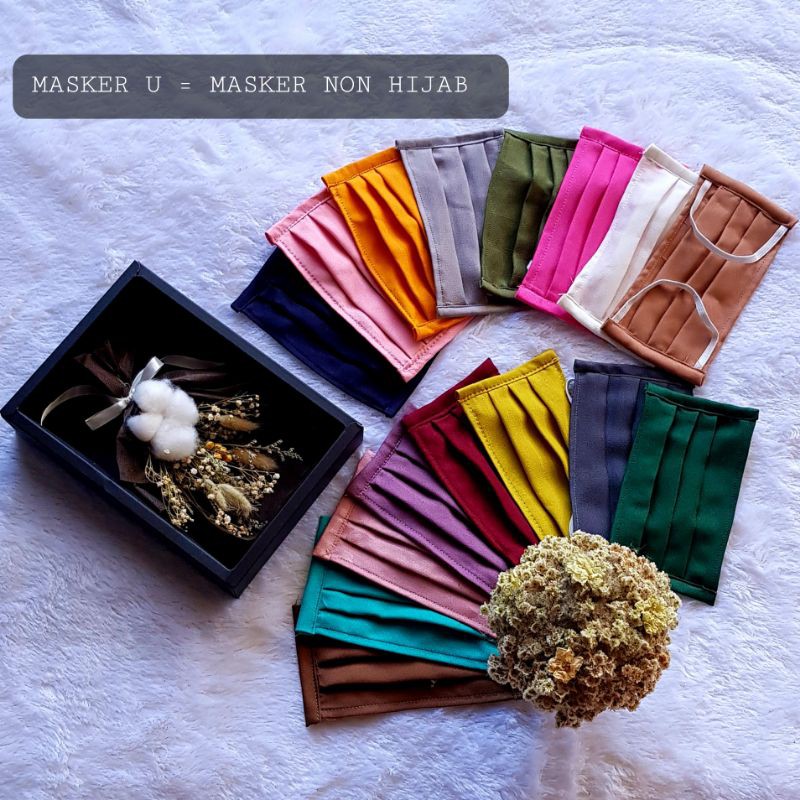 Jual MASKER HIJAB DAN NON HIJAB BAHAN MOUSCREPE | Shopee Indonesia