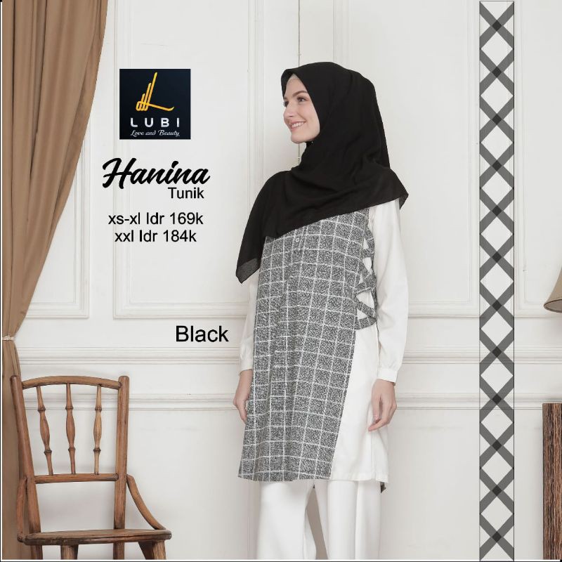 Jual Hanina Tunik warna Marun, hitam, navy, coklat | Shopee Indonesia