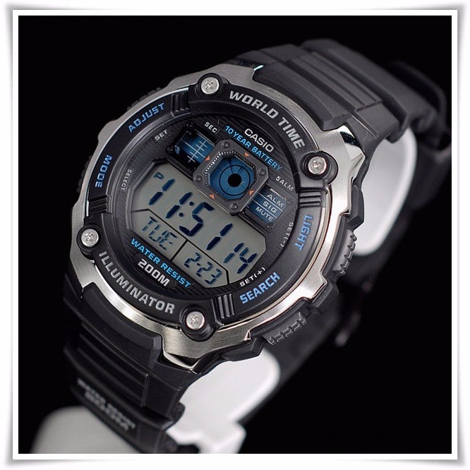 Jual jam tangan digital pria casio original garansi resmi 1 tahun AE 2000W 1AV (ayotaya ...