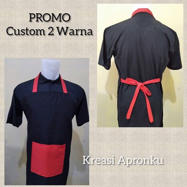 Jual Apron / Celemek Masak / Apron Koki Polos | Shopee Indonesia
