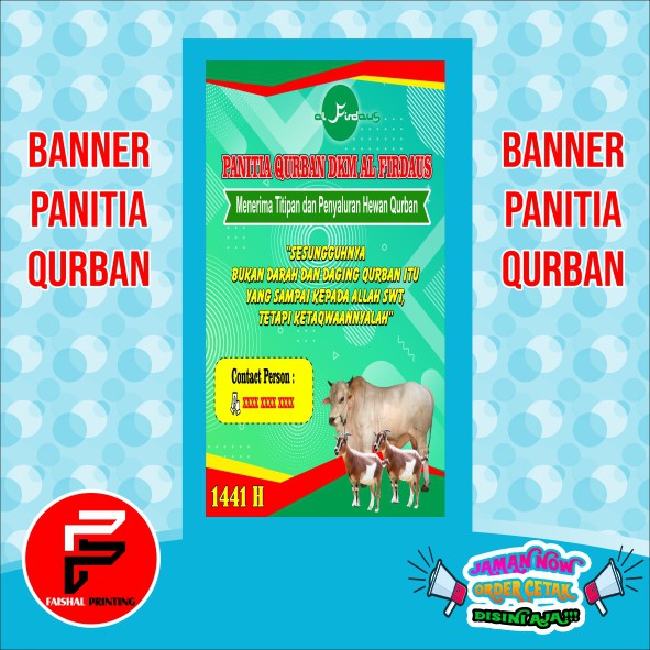 Jual banner hewan kurban /spanduk hewan kurban /backdrop penerimaan ...