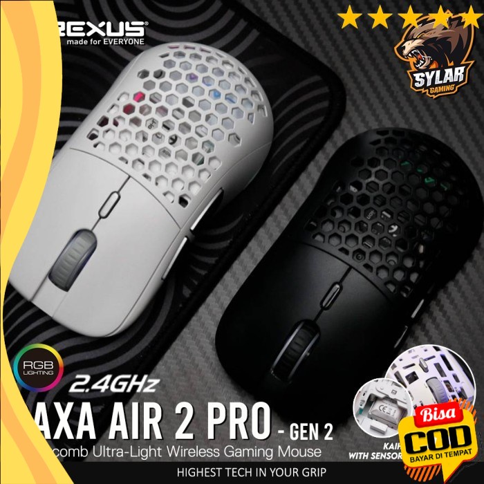 Jual ( kakarapuja ) Rexus Daxa Air 2 Pro Wireless RGB Ultra-Lightweight ...
