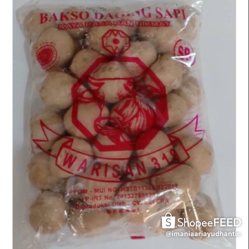 Jual READY!! Baso Sapi Warisan 319 terlaris SB/AB 50 butir //bakso sapi ...